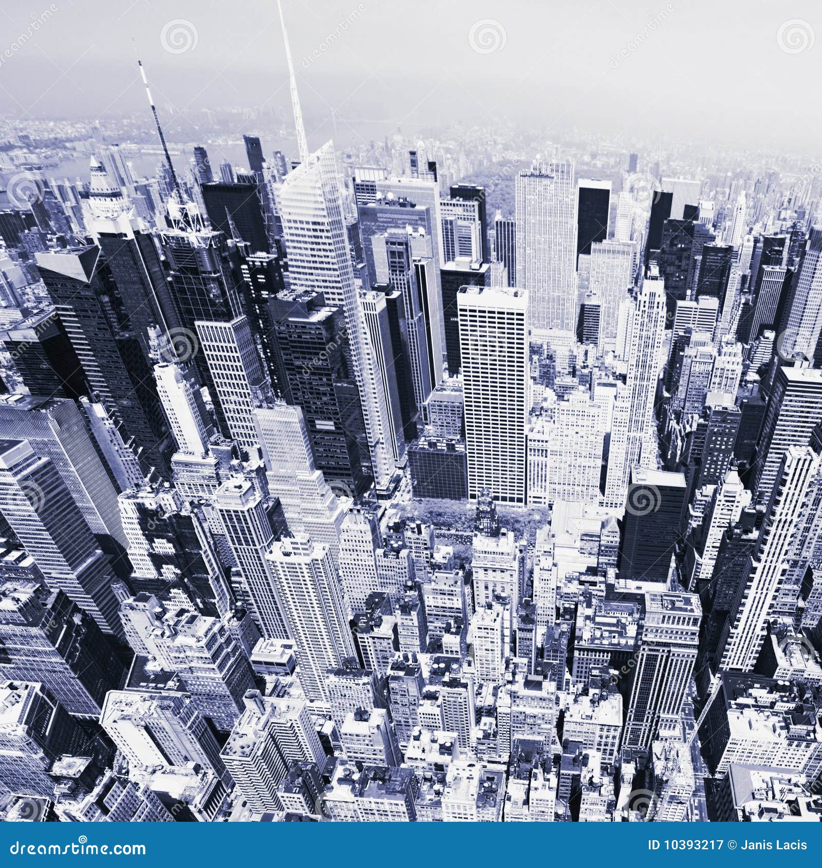 Manhattan from above stock image. Image of manhattan - 10393217
