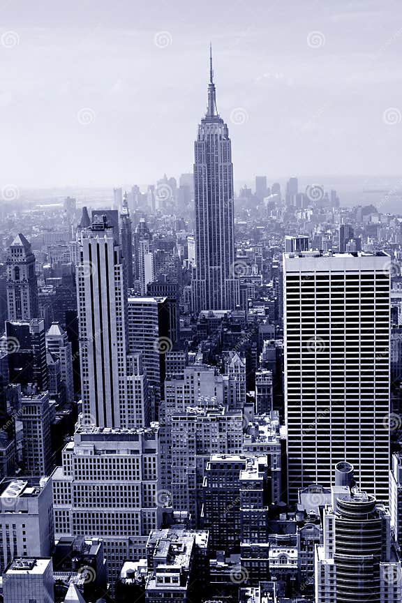 Manhattan in blue editorial photo. Image of modern, black - 5250921