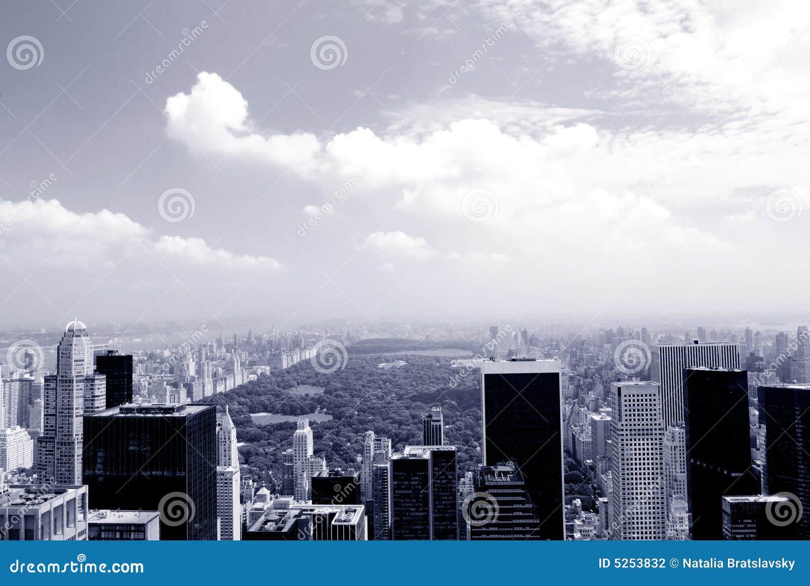 Manhattan in blue stock photo. Image of metropolis, culture - 5253832