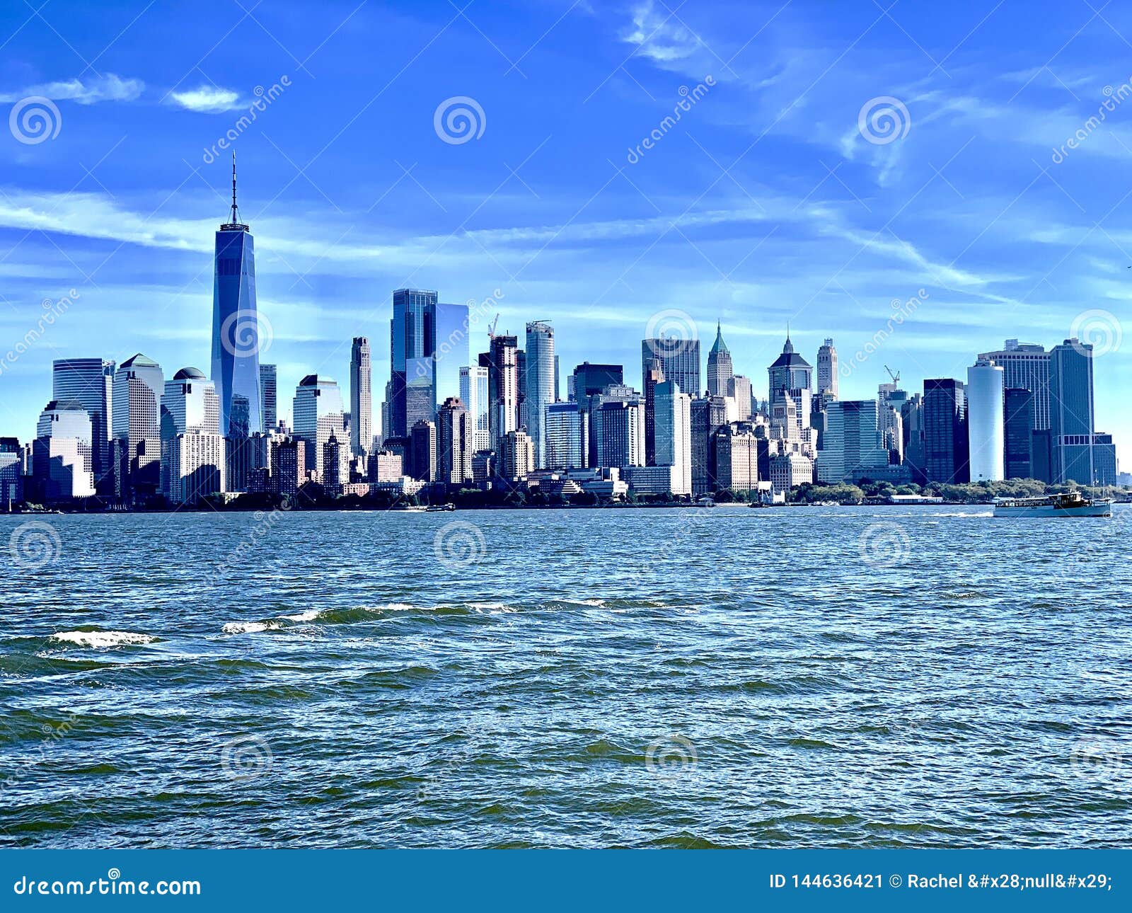 Manhattan, New York stock image. Image of ride, boat - 144636421