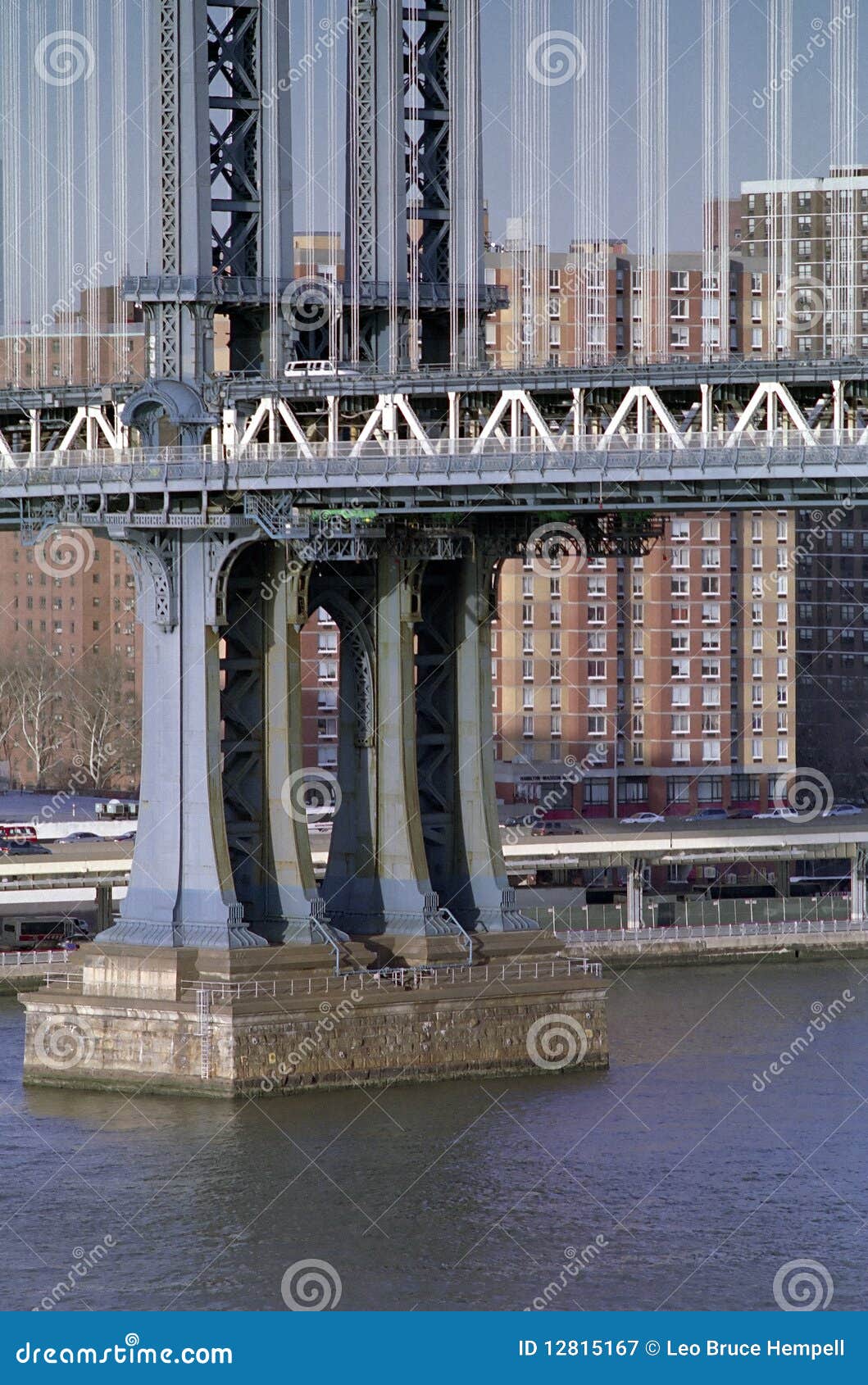 Manhattan Bridge Detail, New York USA Stock Image - Image of bridge ...