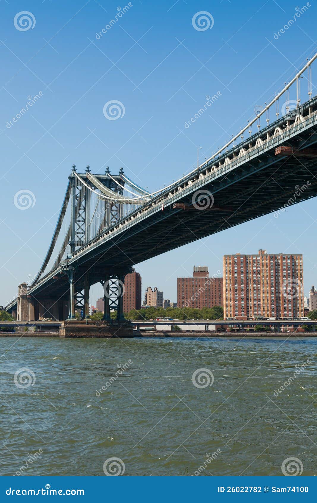 Manhattan Bridge in New York City Stock Photo - Image of architecture ...
