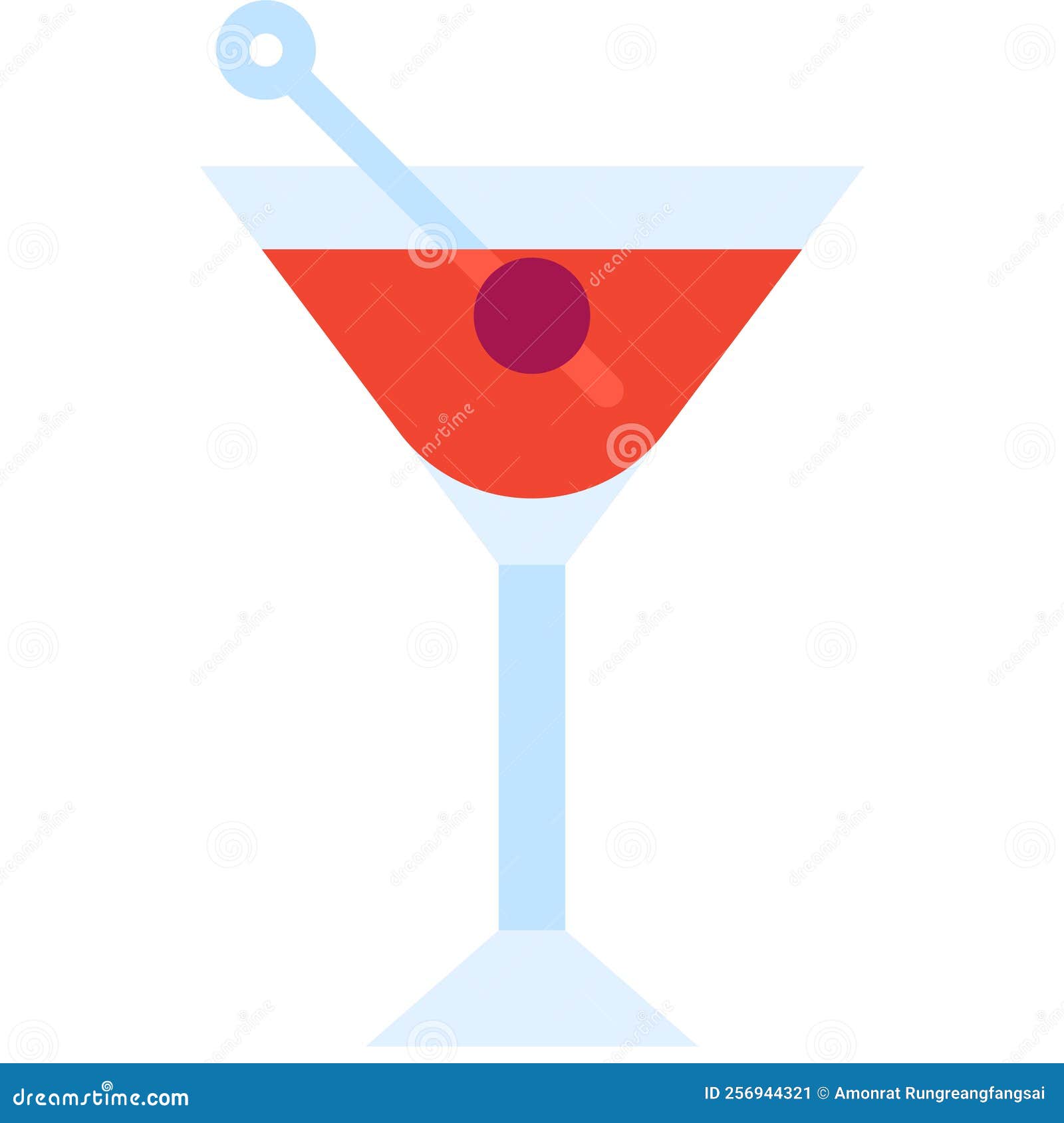 Manhattan Cocktail Icon, Alcoholic Mixed Drink Vector Stock Vector ...