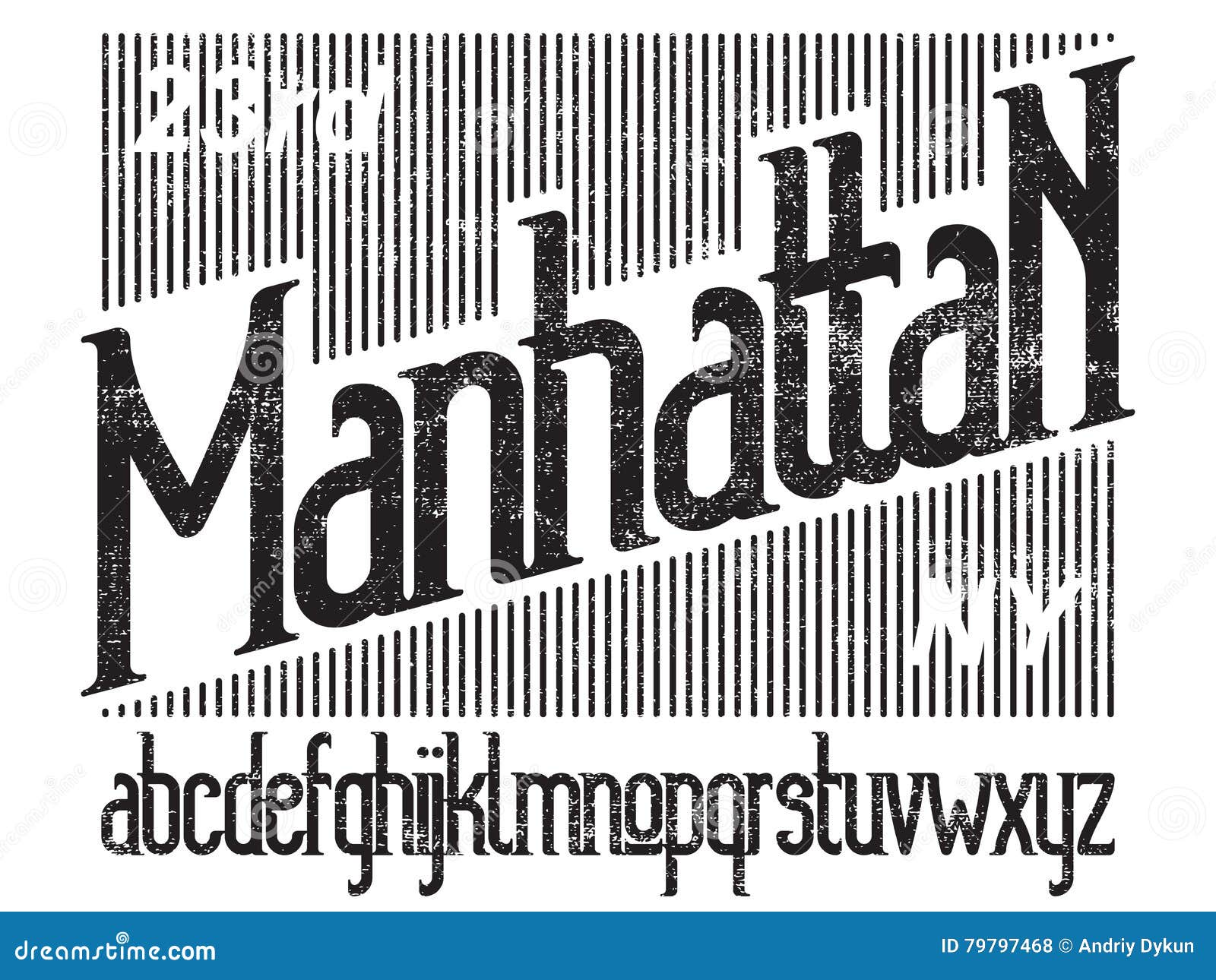 Manhattan. Red Letters With Luminous Glowing Lightbulbs. Vector ...