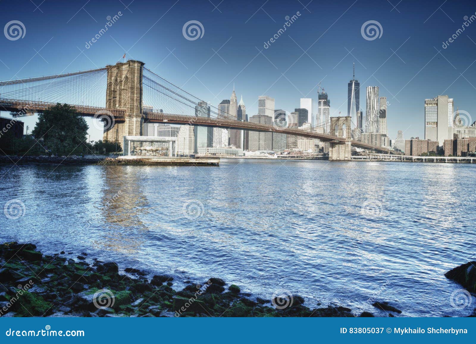 Manhattan. stock image. Image of east, freedom, river - 83805037