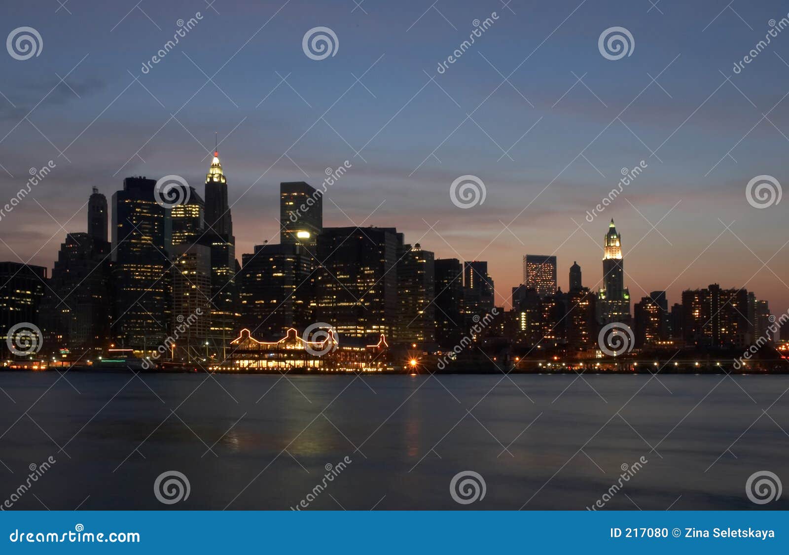 Manhattan lights stock photo. Image of light, location - 217080