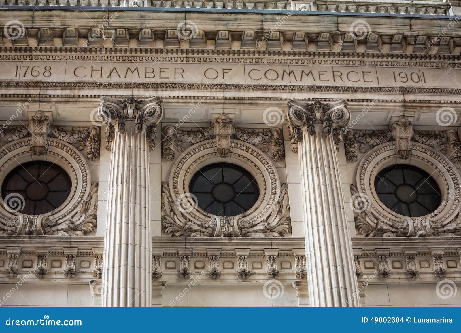 Manhattan New York Chamber of Commerce US Stock Photo - Image of detail ...