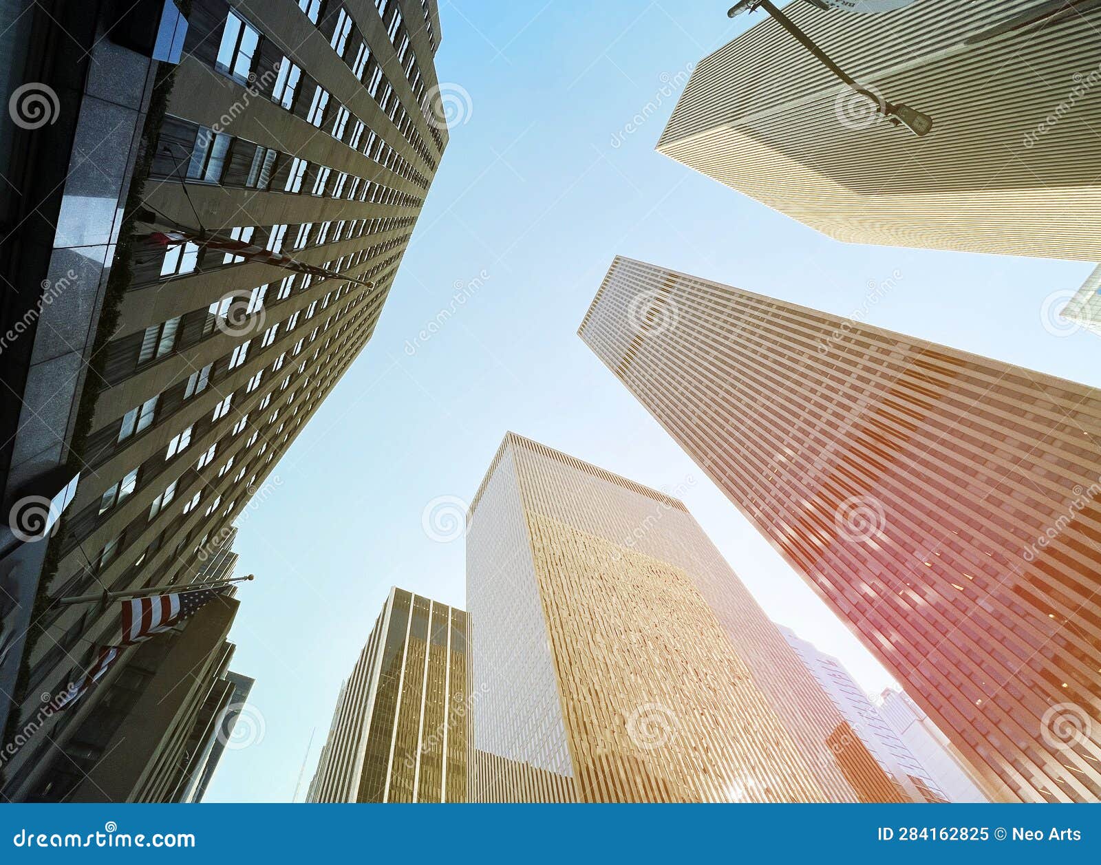Manhattan Office Buildings for Background Usage. Abstract Business and ...