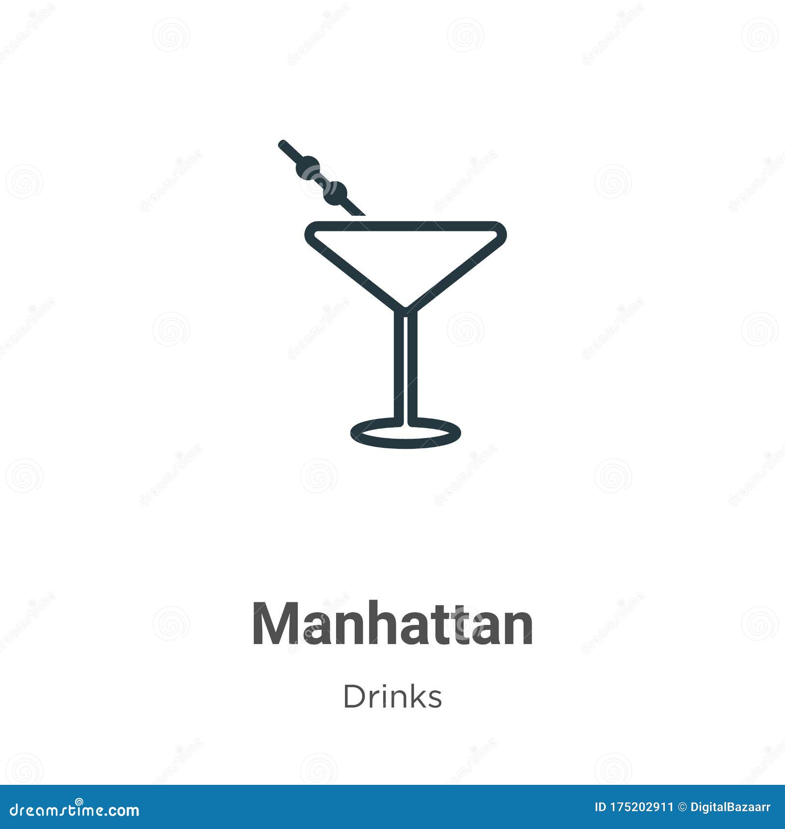Manhattan Outline Vector Icon. Thin Line Black Manhattan Icon, Flat ...