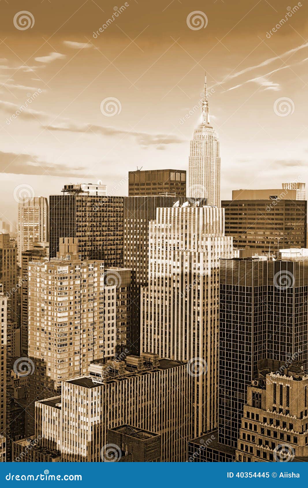 Manhattan top view stock image. Image of evening, manhattan - 40354445