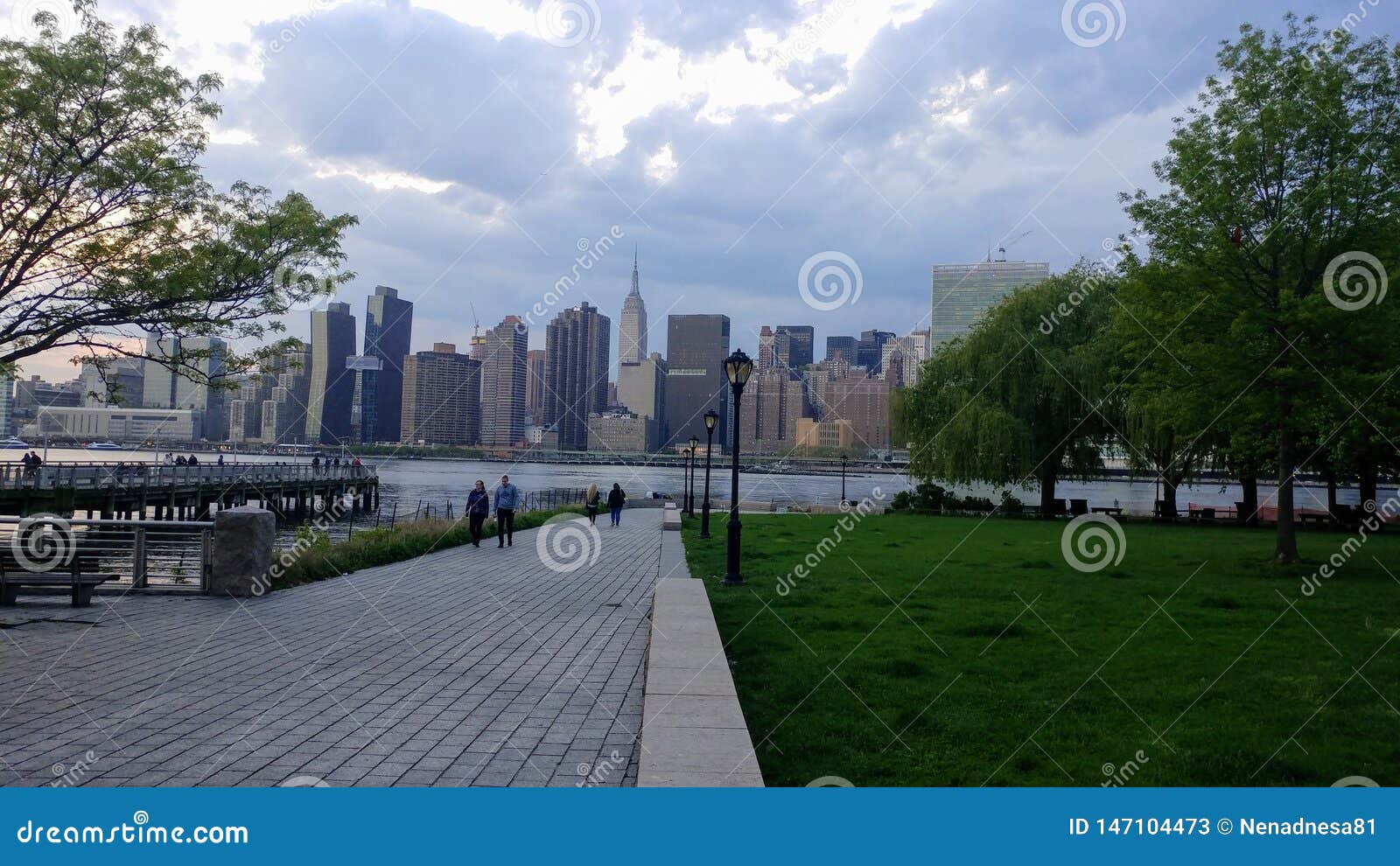 Manhattan View from a Long Island City Editorial Stock Photo - Image of ...