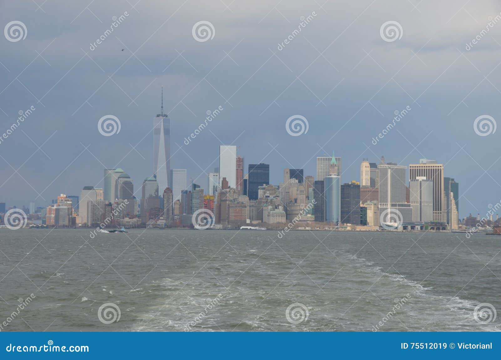 Manhattan View, New York City Stock Image - Image of outdoors, east ...