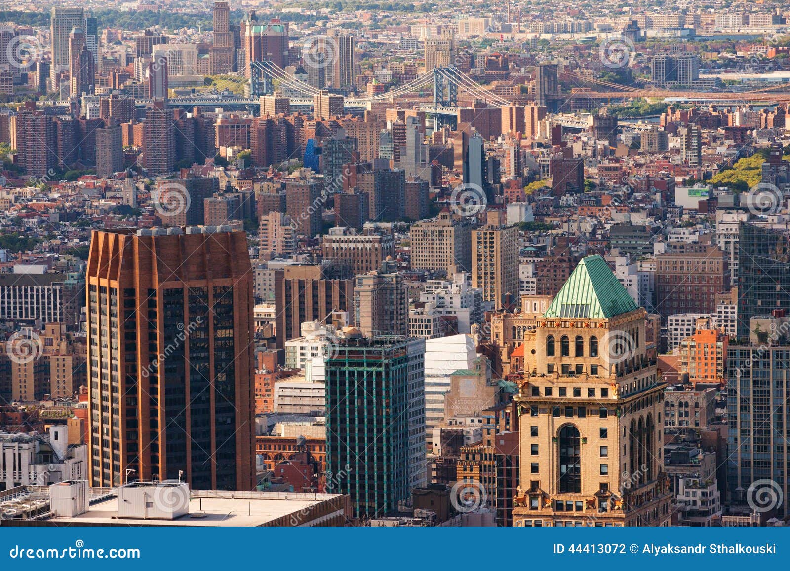 Manhattan View from the Roof Stock Photo - Image of urban, brooklyn ...