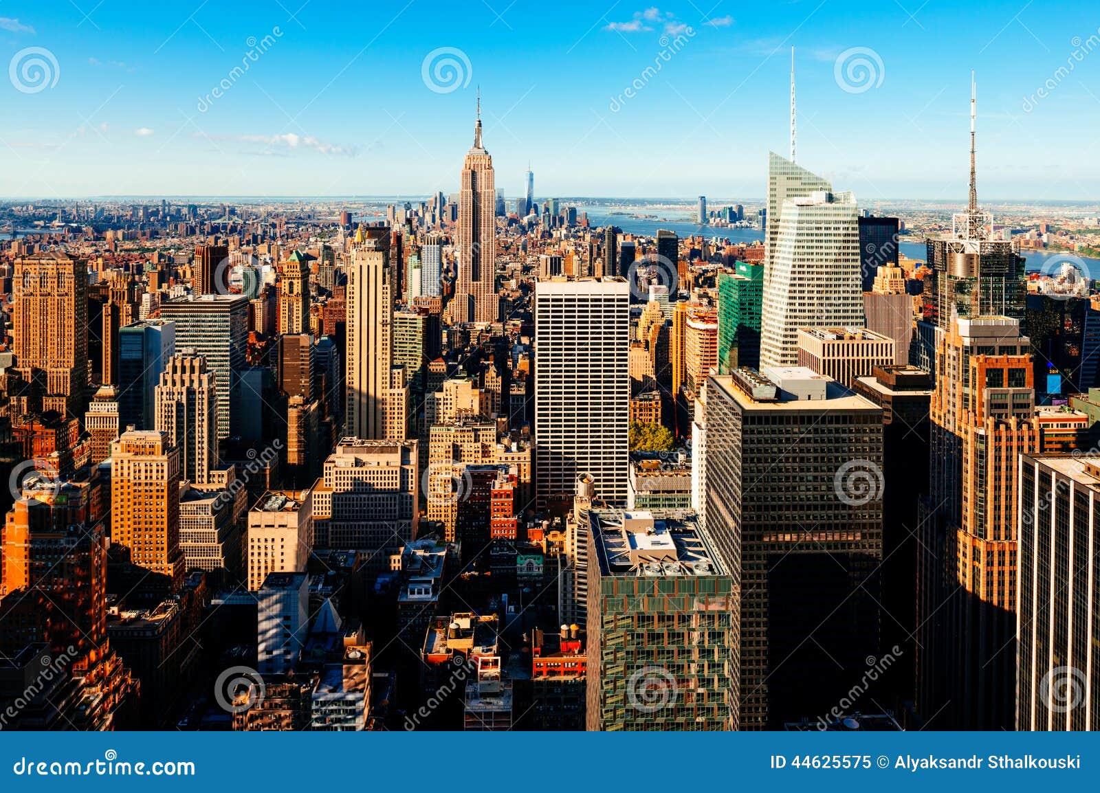 Manhattan View from the Roof Stock Image - Image of scene, empire: 44625575