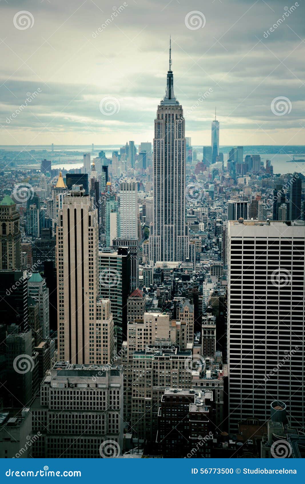 Manhattan view editorial image. Image of north, tower - 56773500