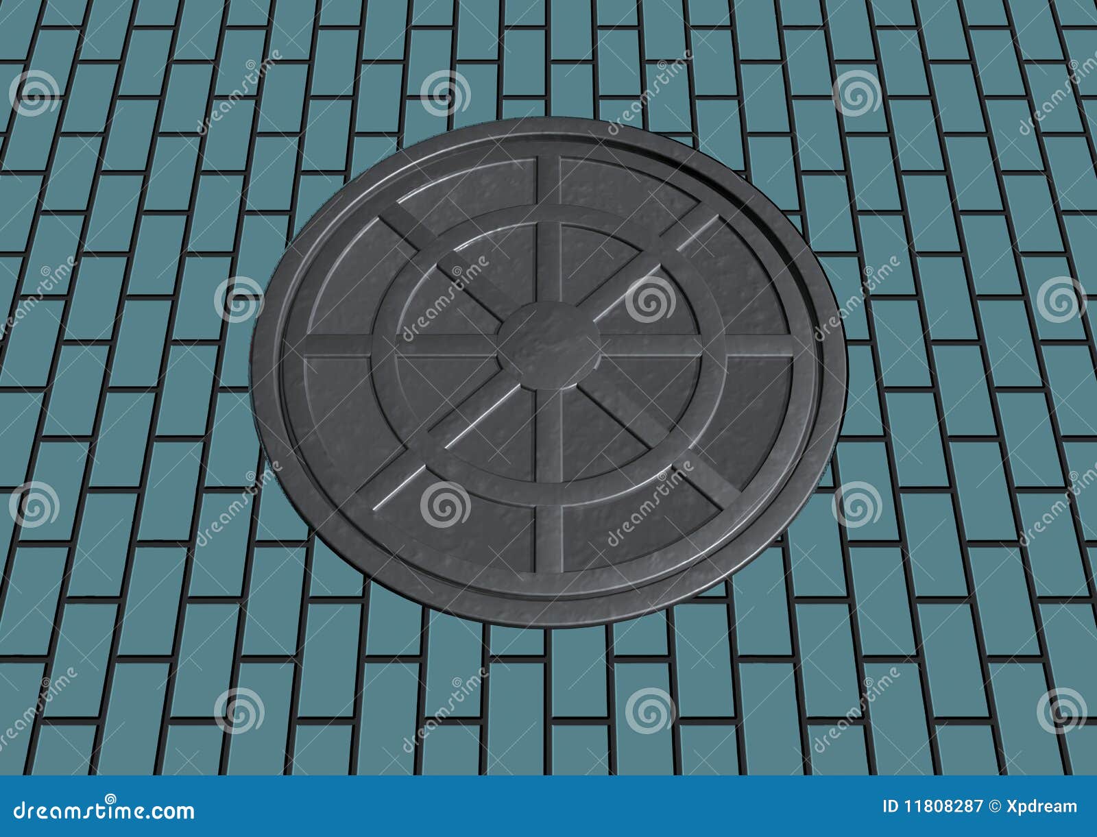 Manhole cover stock illustration. Illustration of decorative - 11808287