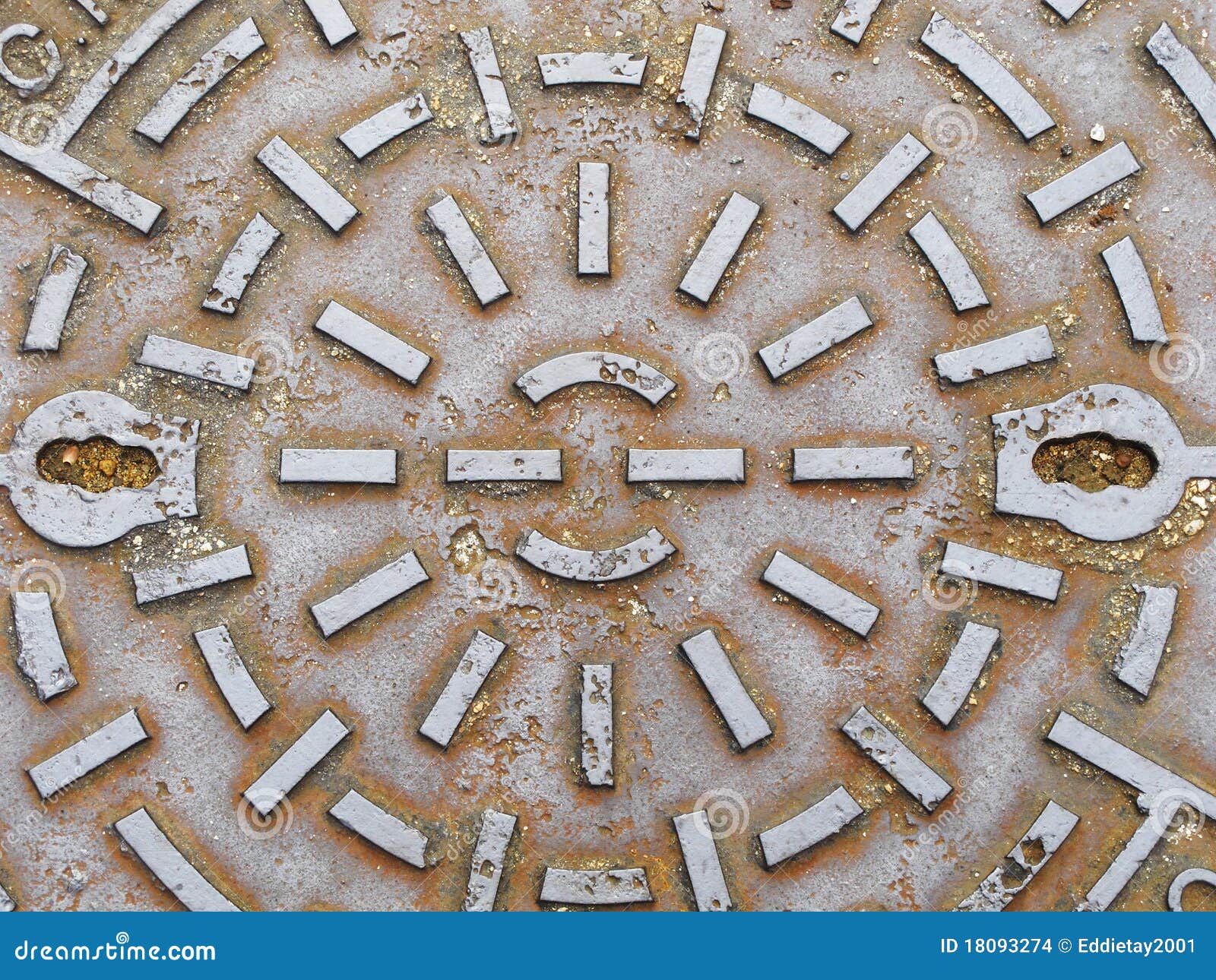 Manhole Without Cover In New Concrete Block Stock Photography ...
