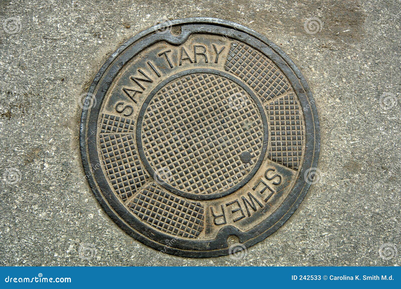 Manhole Cover stock image. Image of road, sanitary, iron - 242533