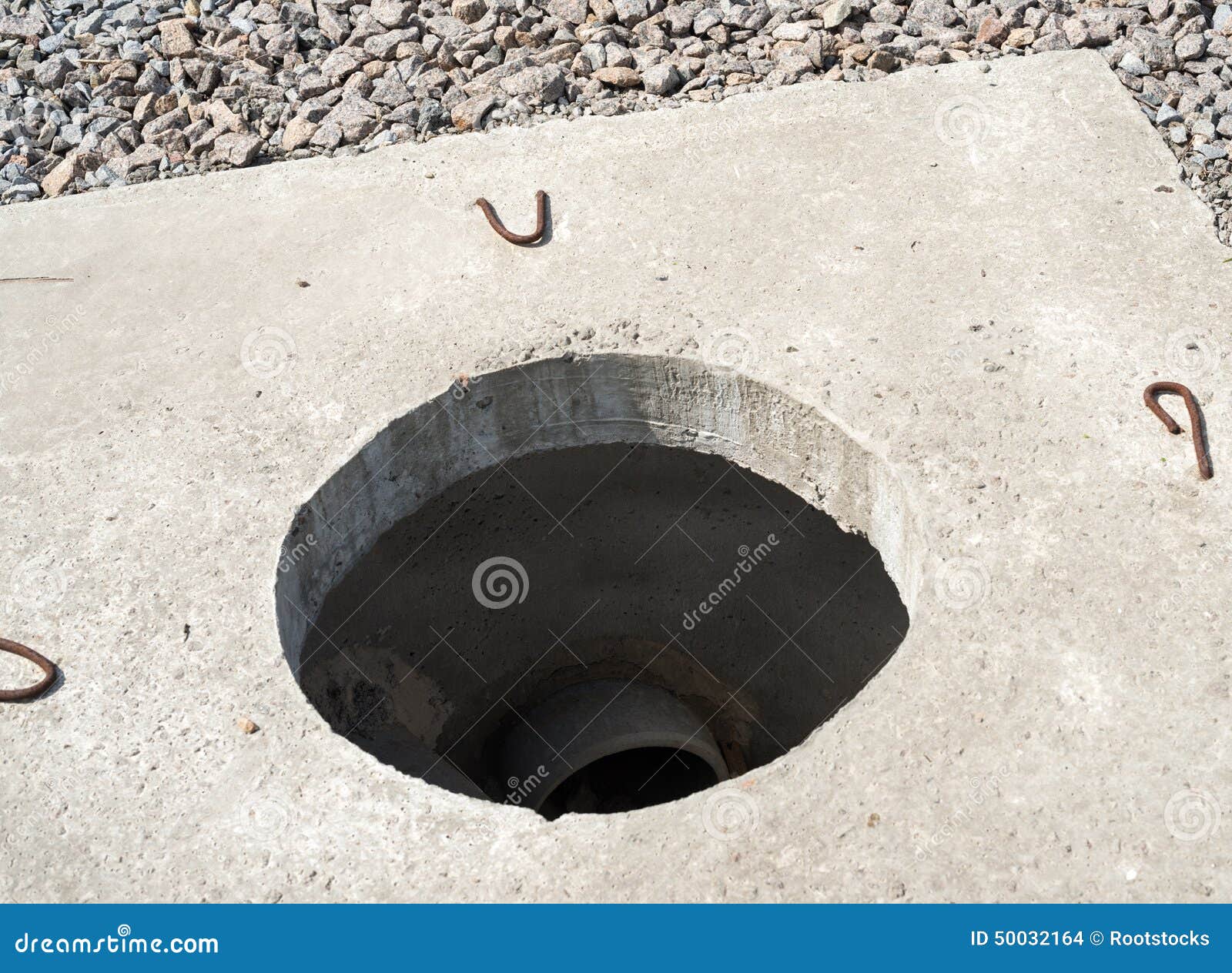 Manhole In The Concrete Block Royalty-Free Stock Photography ...