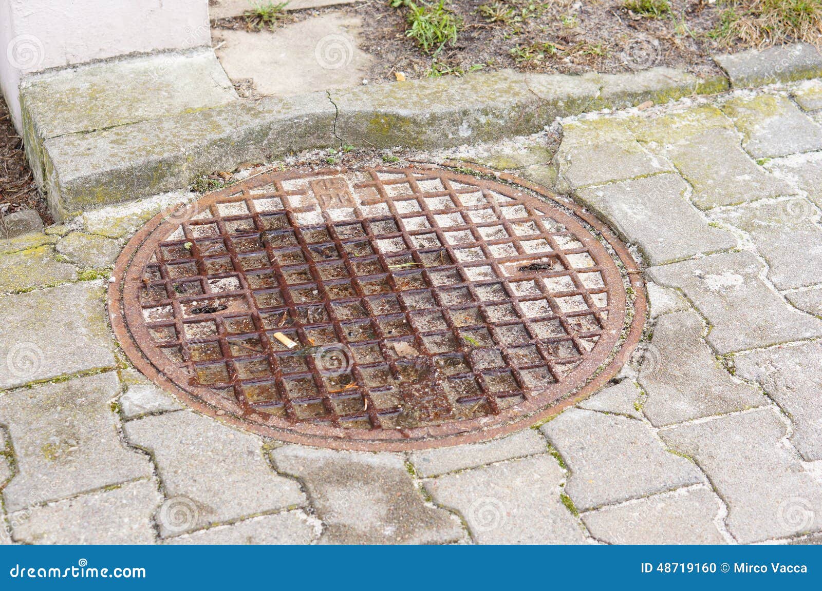 Manhole cover stock photo. Image of rusty, rust, street - 48719160