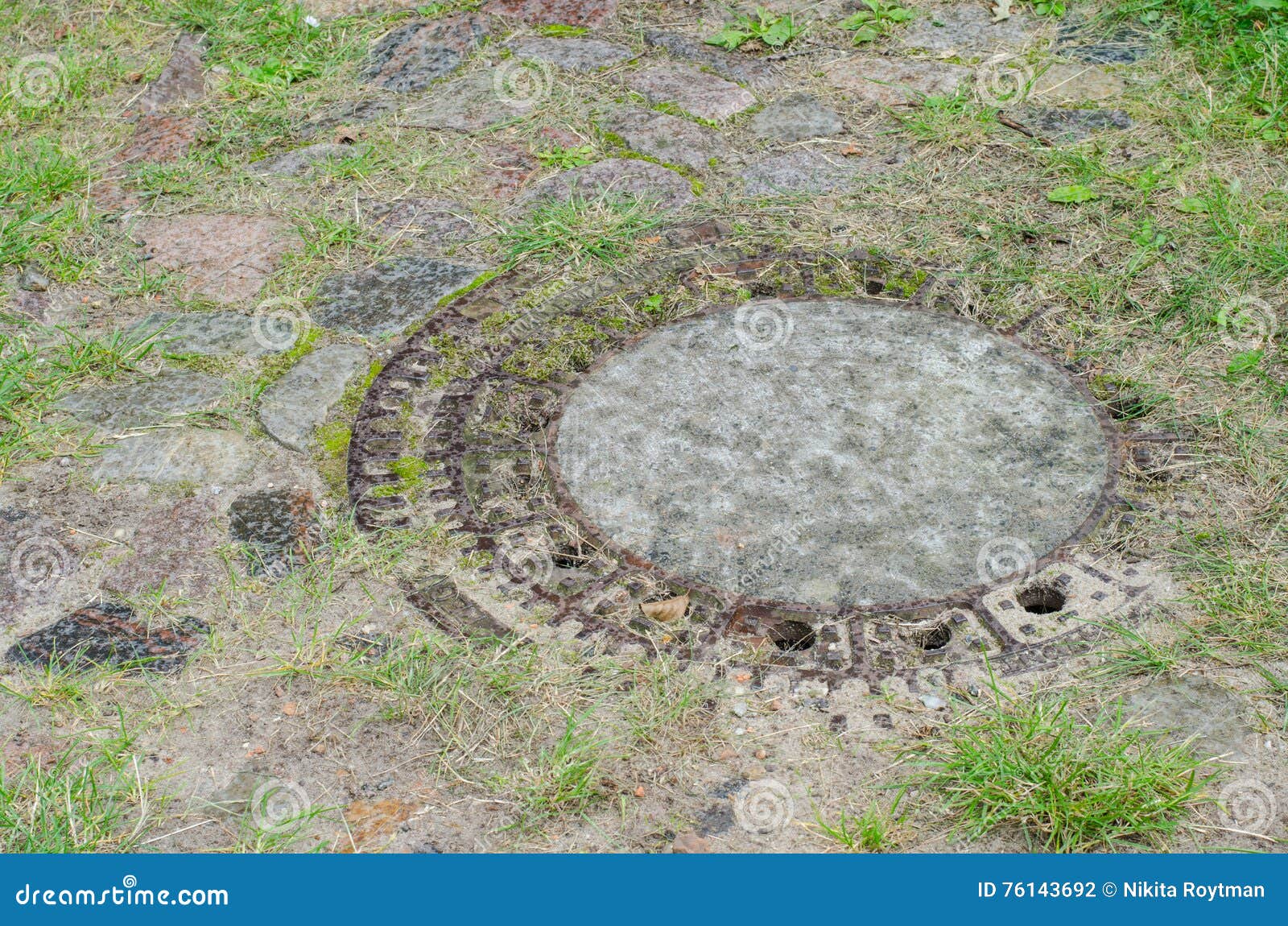 Manhole sewer cap stock photo. Image of intergrated, fading - 76143692
