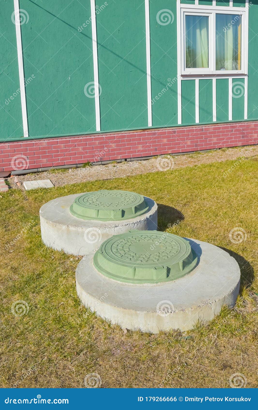 Manhole Sewer Cleaning System on the Ground on a Sunny Spring Day Stock ...