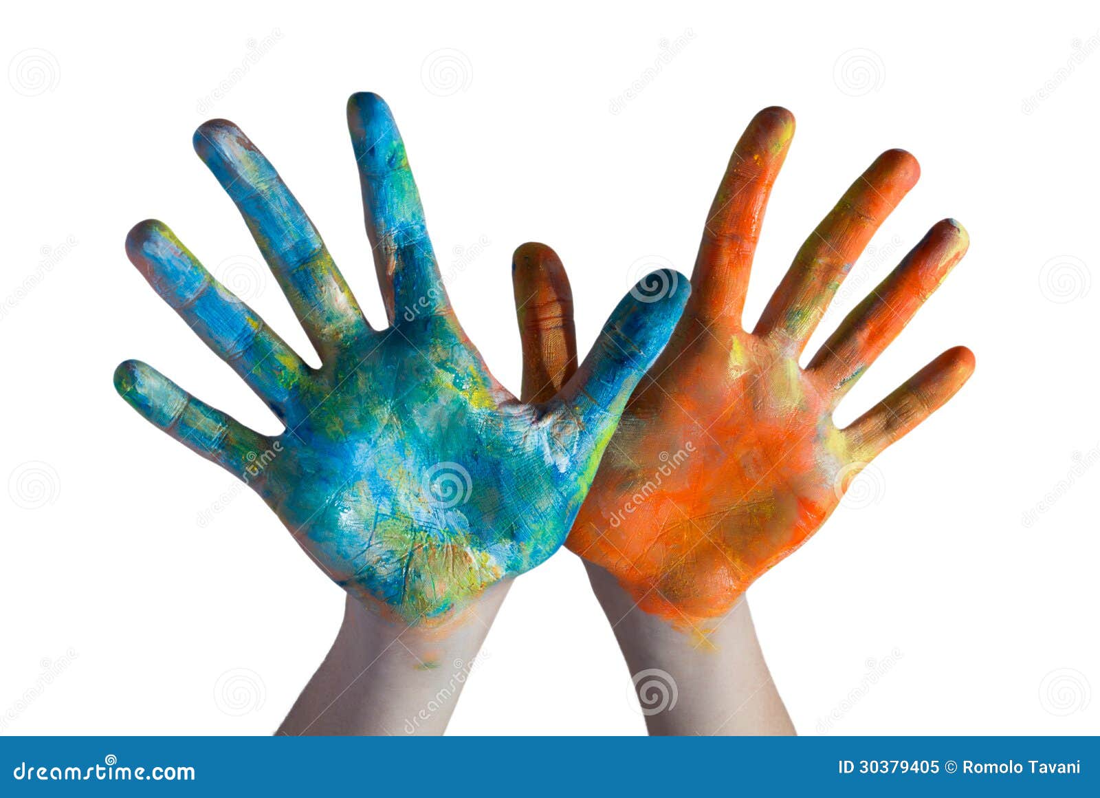 Mani attraversate colorate immagine stock. Immagine di espressivo ...