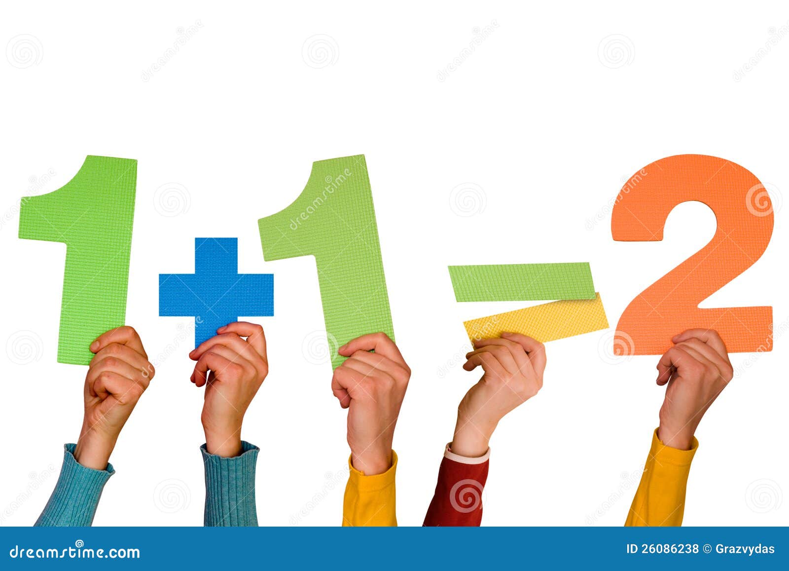 Mani Che Mostrano Equazione Matematica Semplice Fotografia Stock ...