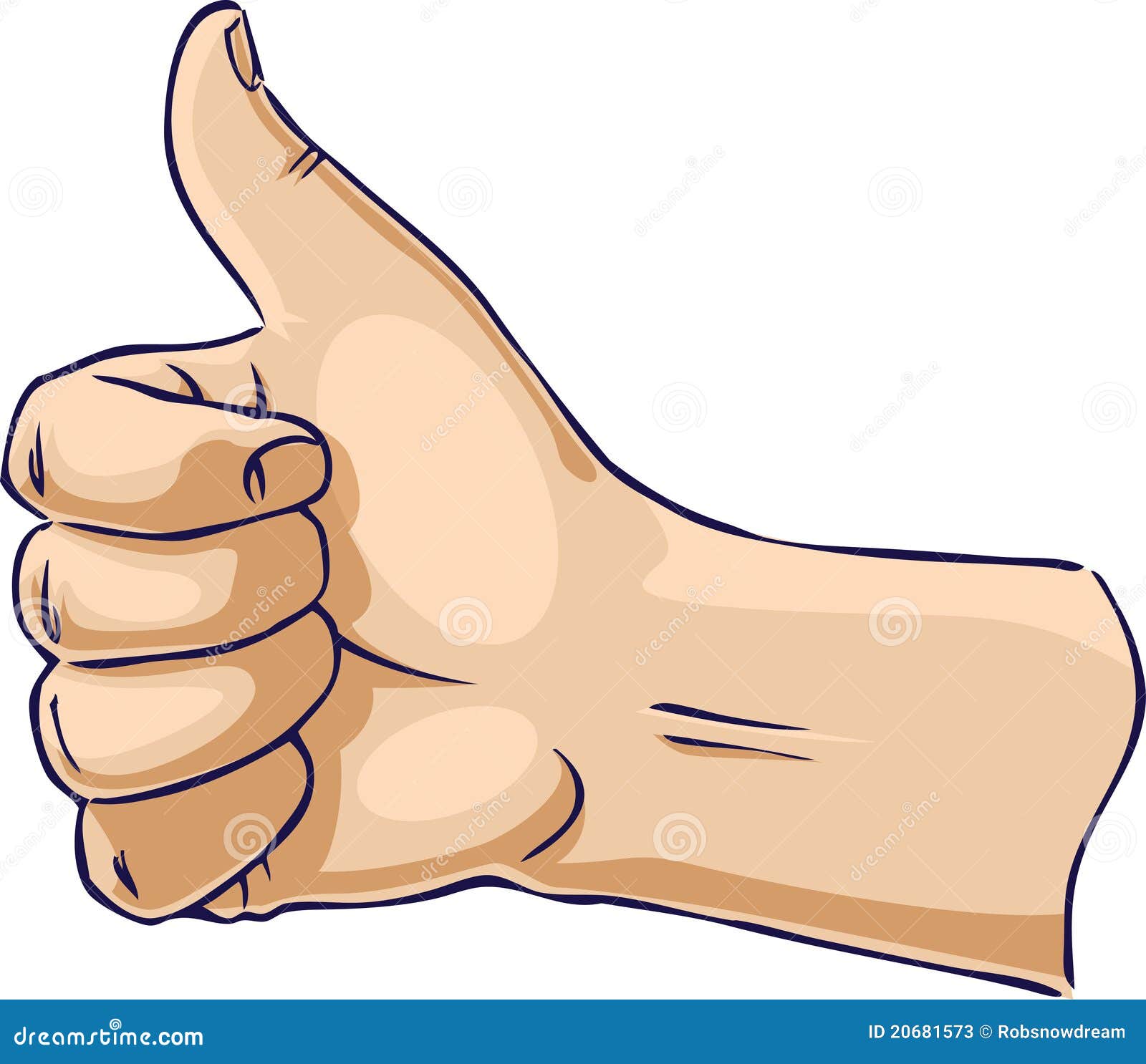 Mani Che Mostrano Pollice in Su Dal Lato Illustrazione di Stock ...