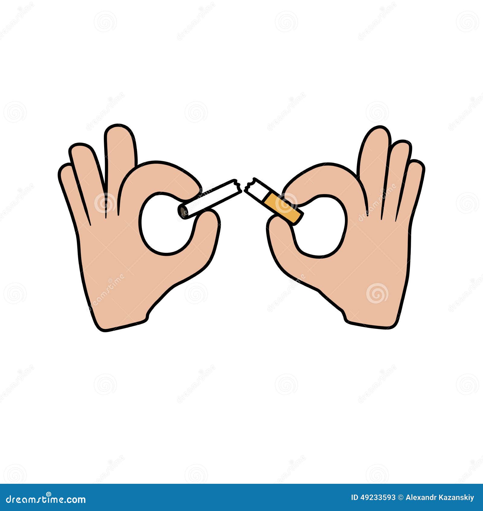 Mani Che Tagliato La Sigaretta Illustrazione Vettoriale - Illustrazione ... Mani Che Tagliato La Sigaretta Illustrazione Vettoriale - Illustrazione ...