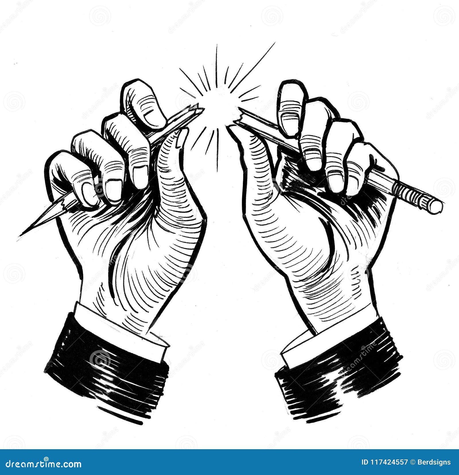 Mani che tagliato matita illustrazione di stock. Illustrazione di ... Mani che tagliato matita illustrazione di stock. Illustrazione di ...