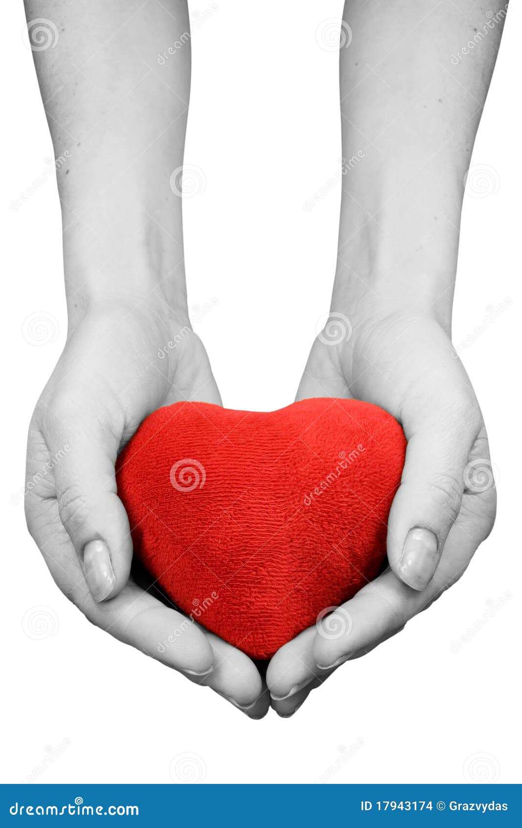 Mani con cuore fotografia stock. Immagine di misericordia - 17943174