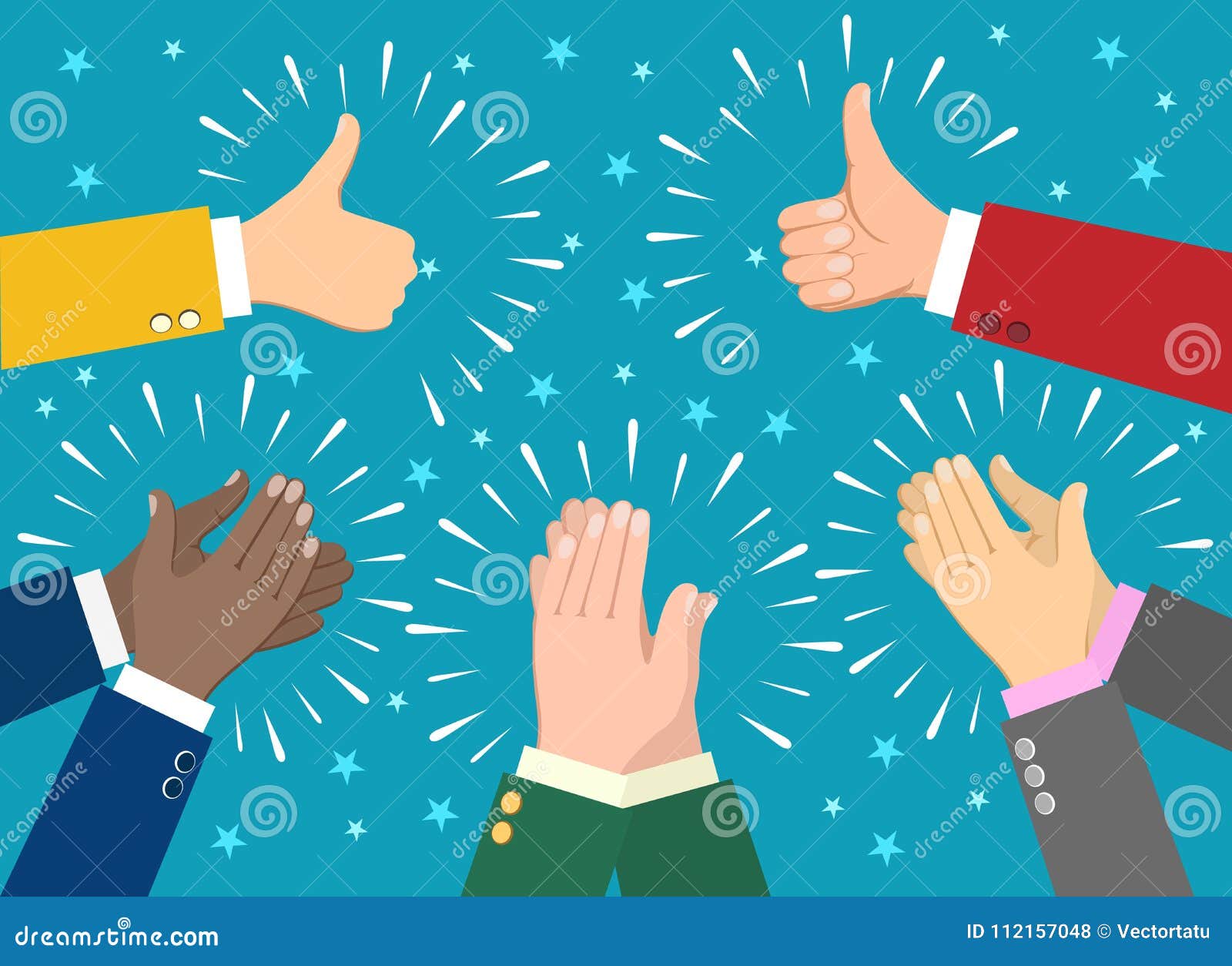 Mani D'applauso Dell'uomo D'affari Illustrazione Vettoriale ...