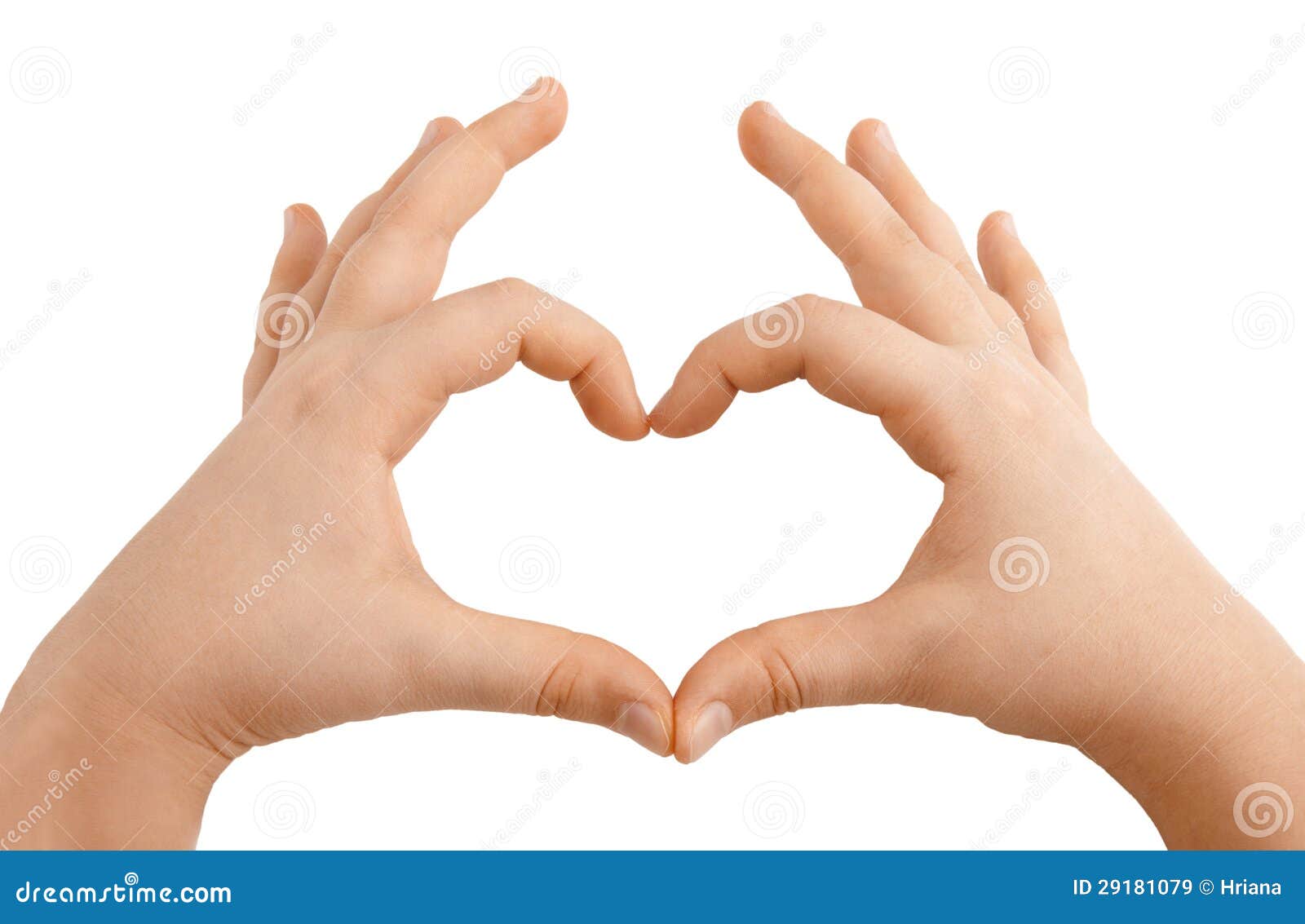 Mani Dei Bambini Che Mostrano Forma Del Cuore Immagini Stock Libere da ...