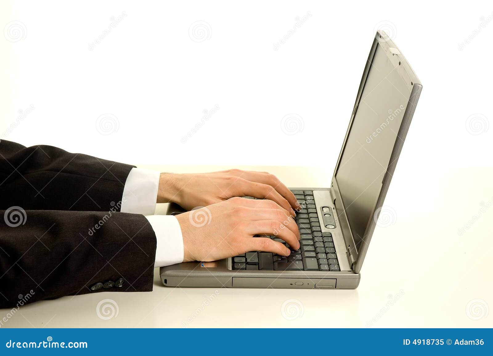 Mani Di Affari Sul Computer Portatile Immagine Stock - Immagine di ...