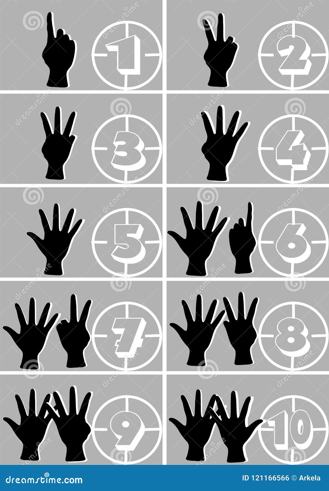 Mani E Numeri Illustrazioni, Vettoriali E Clipart Stock – (1,710 ...