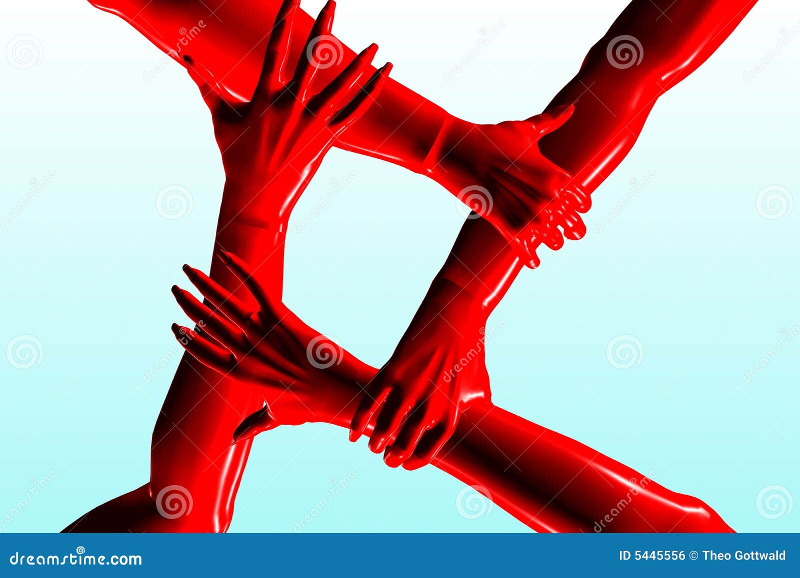 Mani insieme illustrazione di stock. Illustrazione di positivo - 5445556