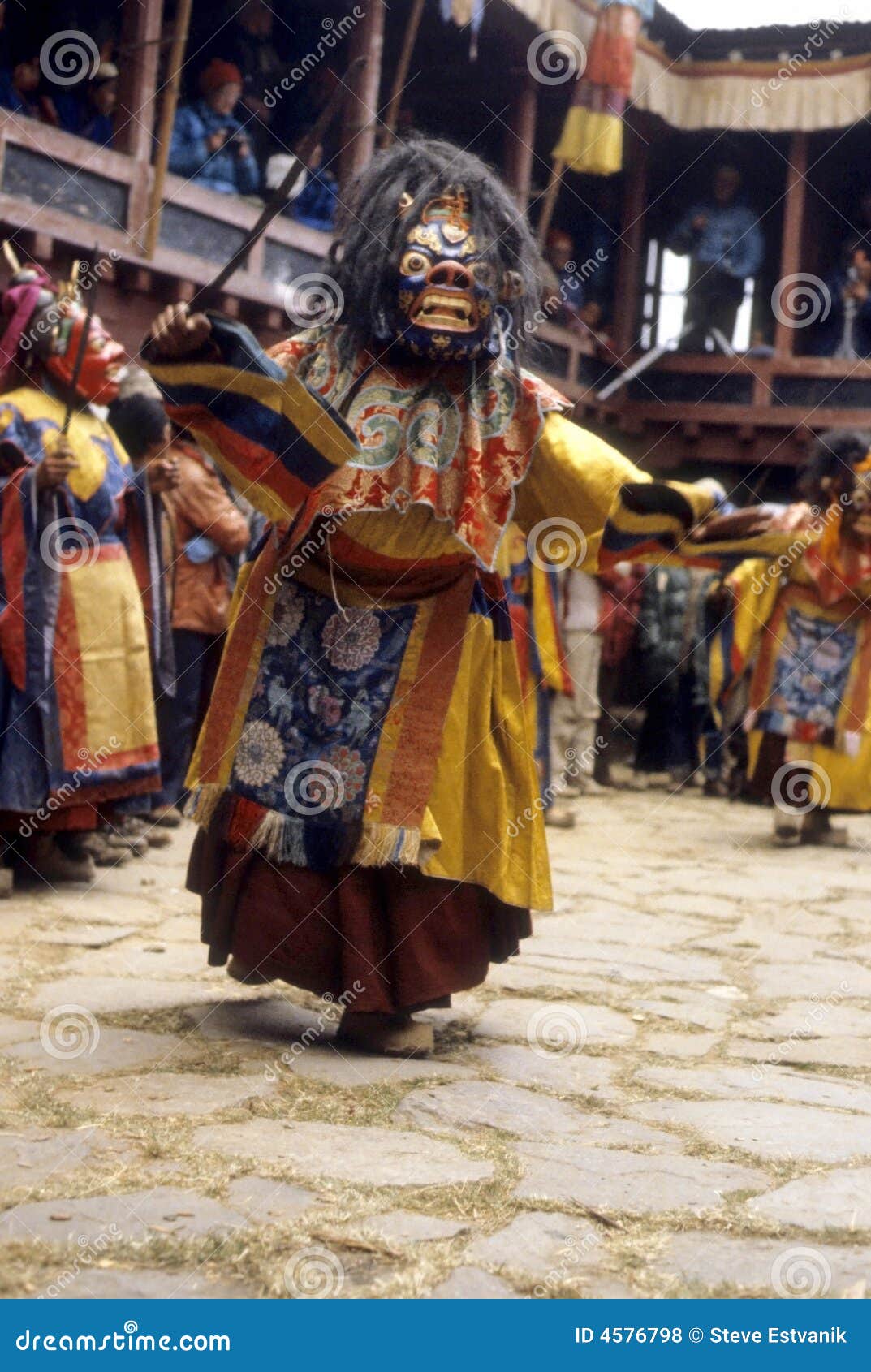 Mani Rimdu dancer stock photo. Image of courtyard, cultural - 4576798