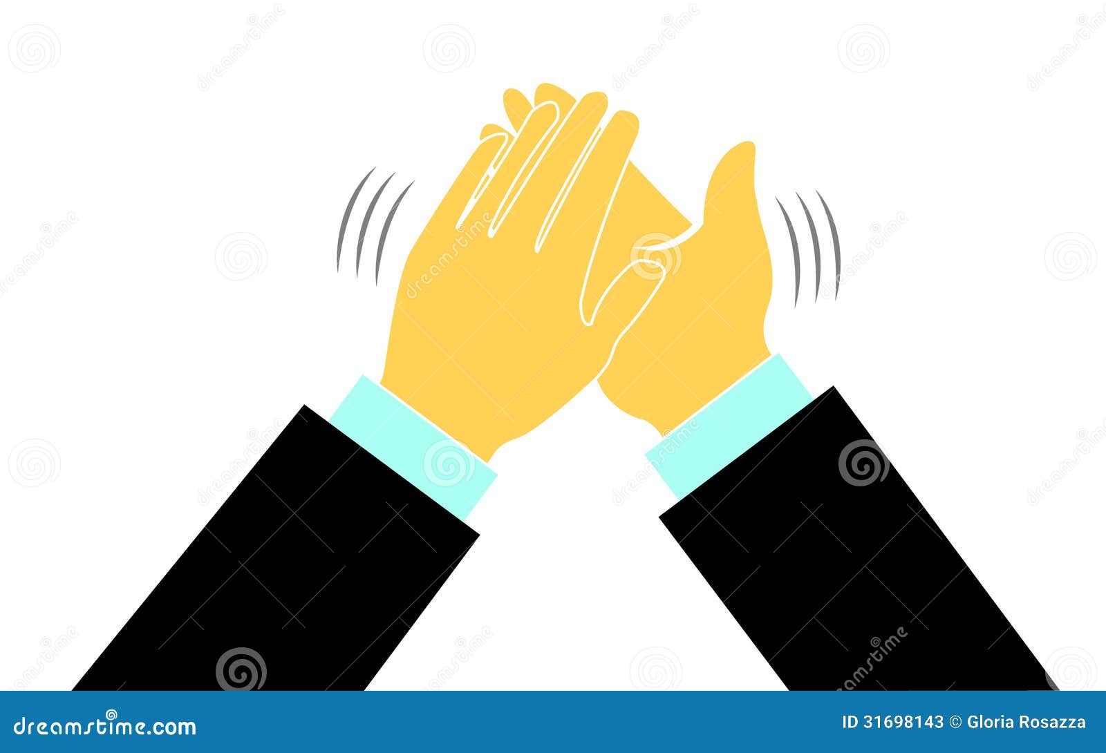 Mani in Un Logo Di Applauso Illustrazione di Stock - Illustrazione di ...