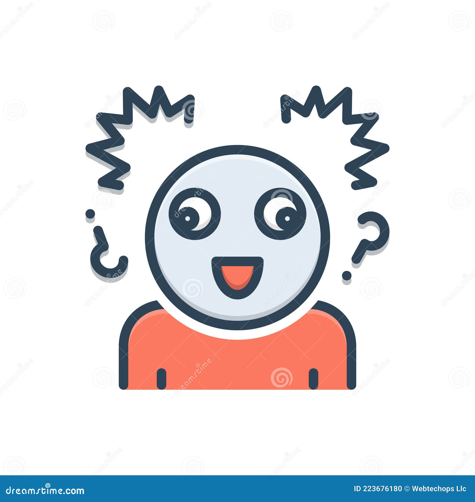 Color Illustration Icon for Mania, Frenzy and Madness Stock ...