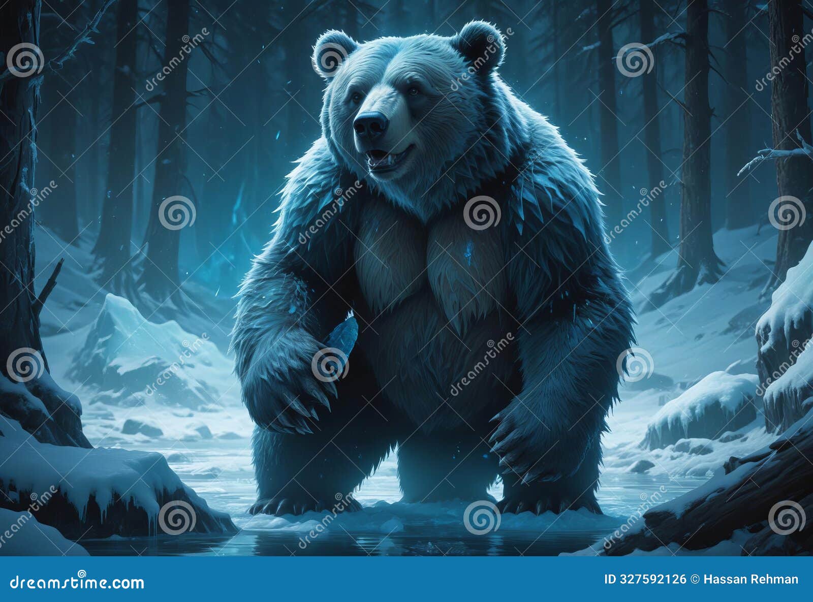 The Maniac Bear Is Shown In Some Form Of Drawing Royalty-Free Stock ...