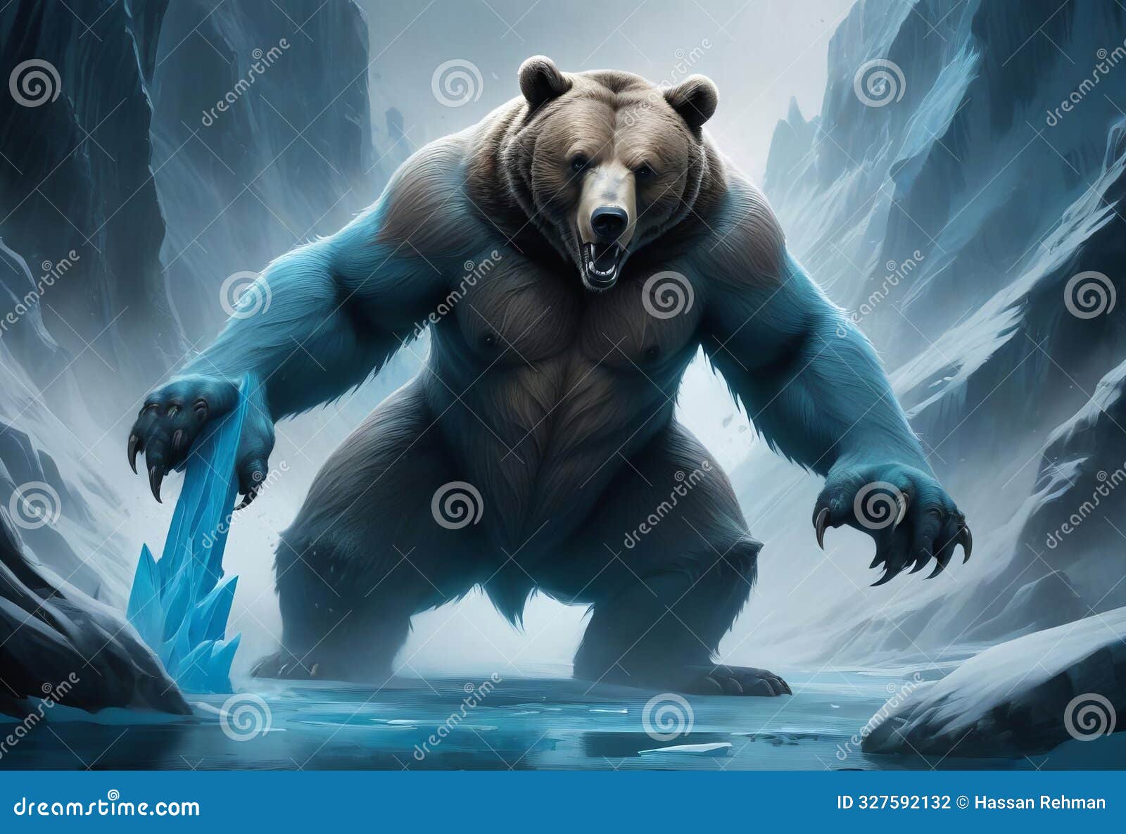 The Maniac Bear is Shown in Some Form of Drawing Stock Illustration ...