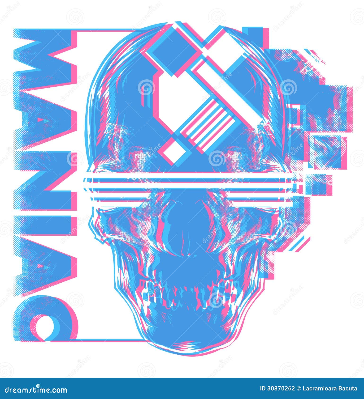 Maniac stock vector. Illustration of fractal, angry, generated - 30870262