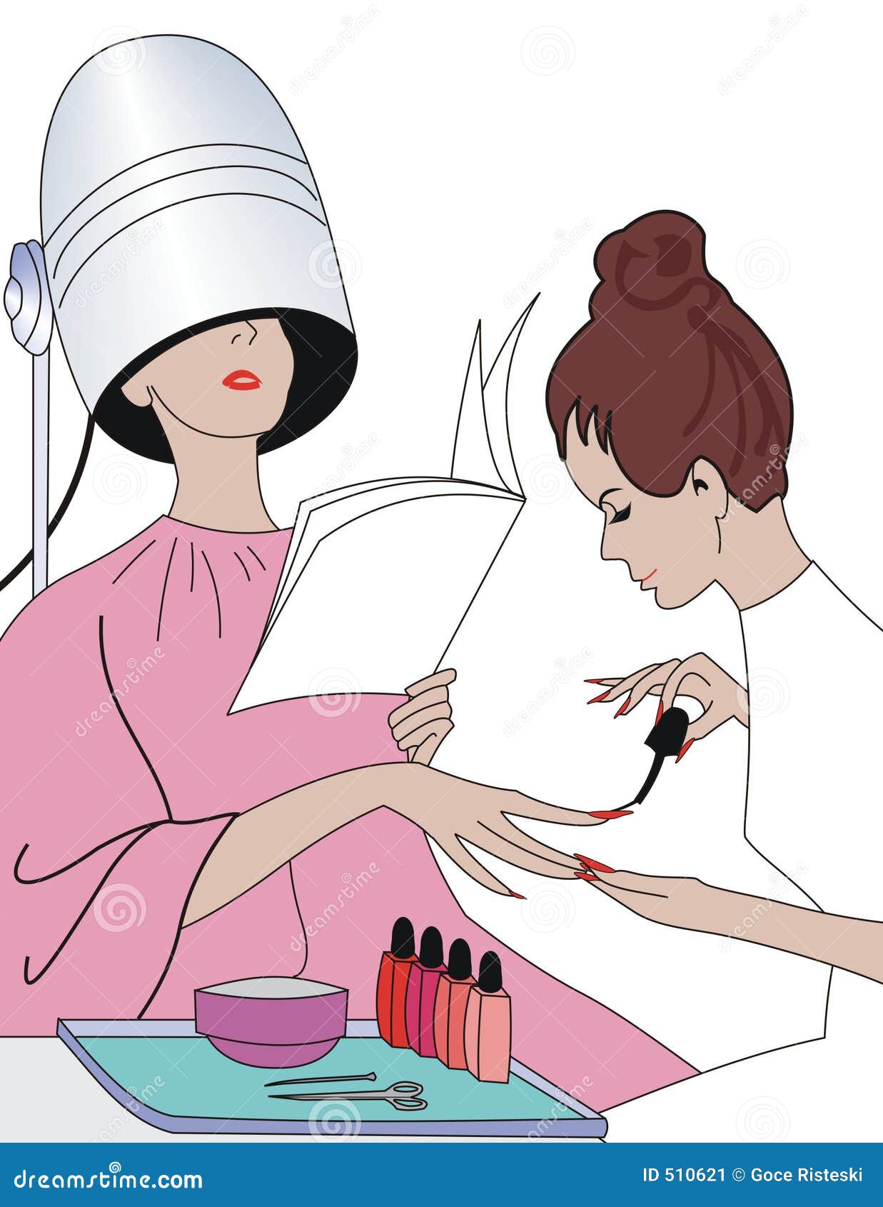 Manicure stock vector. Illustration of woman, ready, makeup - 510621