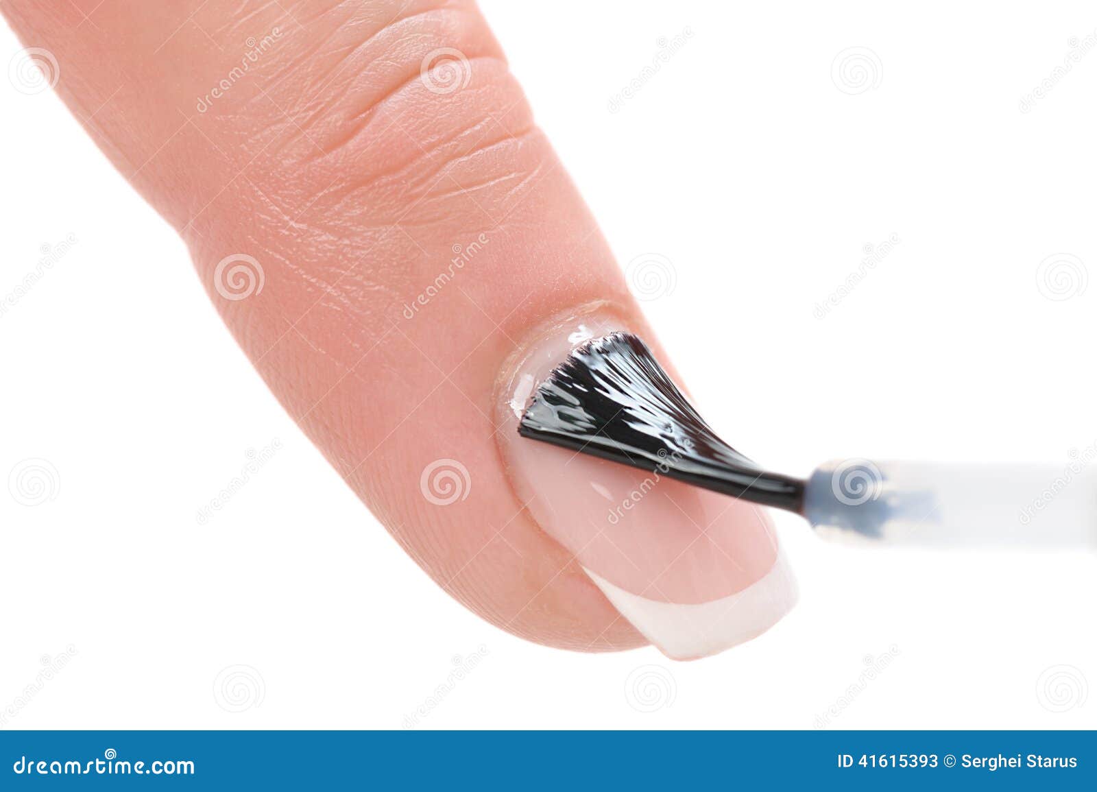 Manicure, Applicante Chiaro Smalto Immagine Stock - Immagine di ...