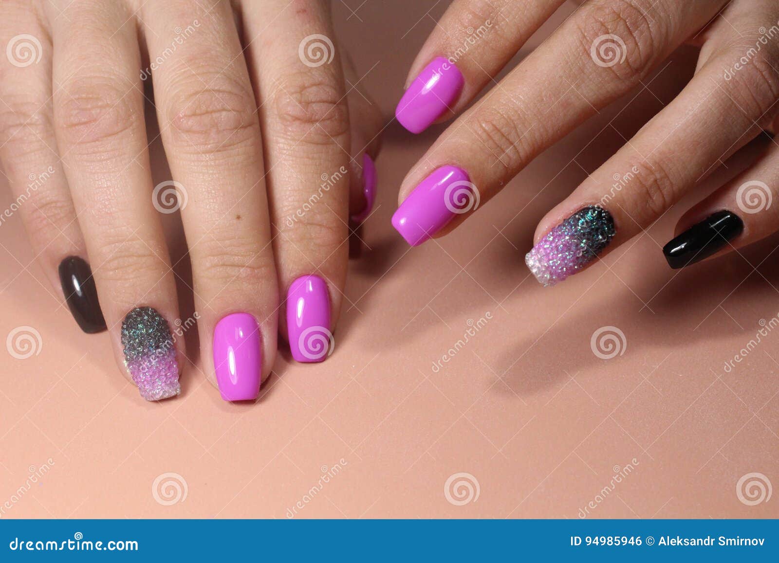 Manicure with Beautiful Stones Stock Photo - Image of beautiful, skin ...