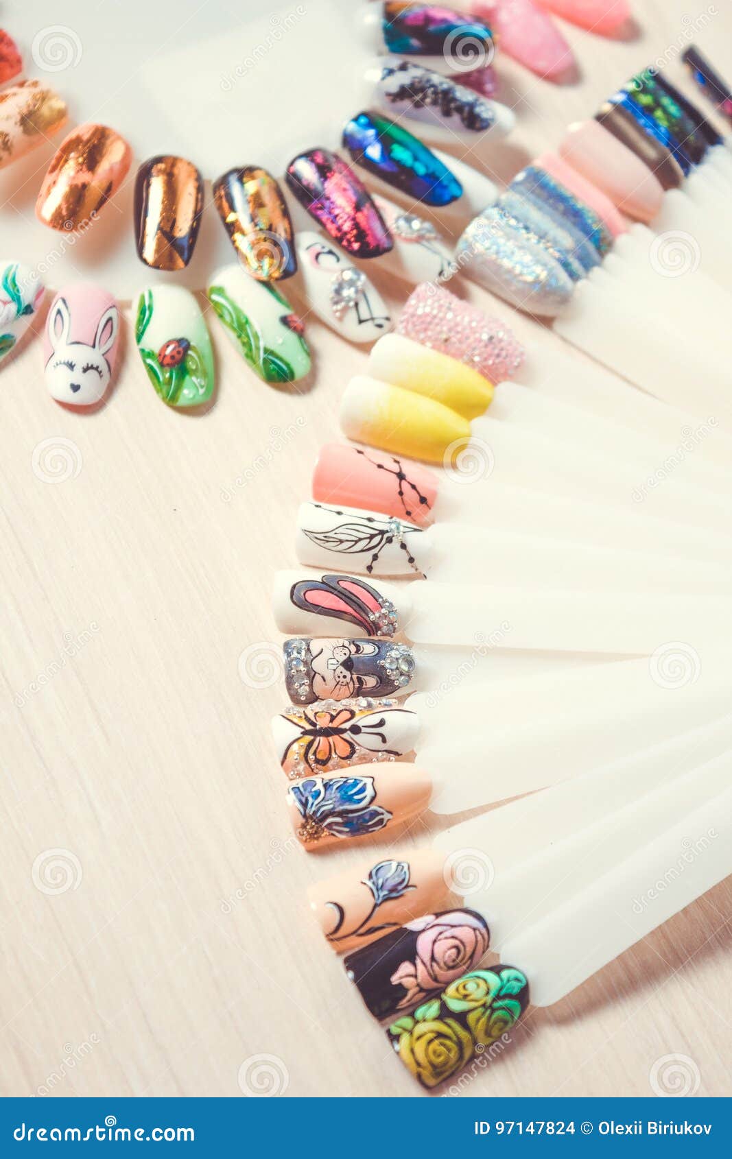 Manicure Color Picker. Nail Samples, Big Collection of Finger Nails in ...