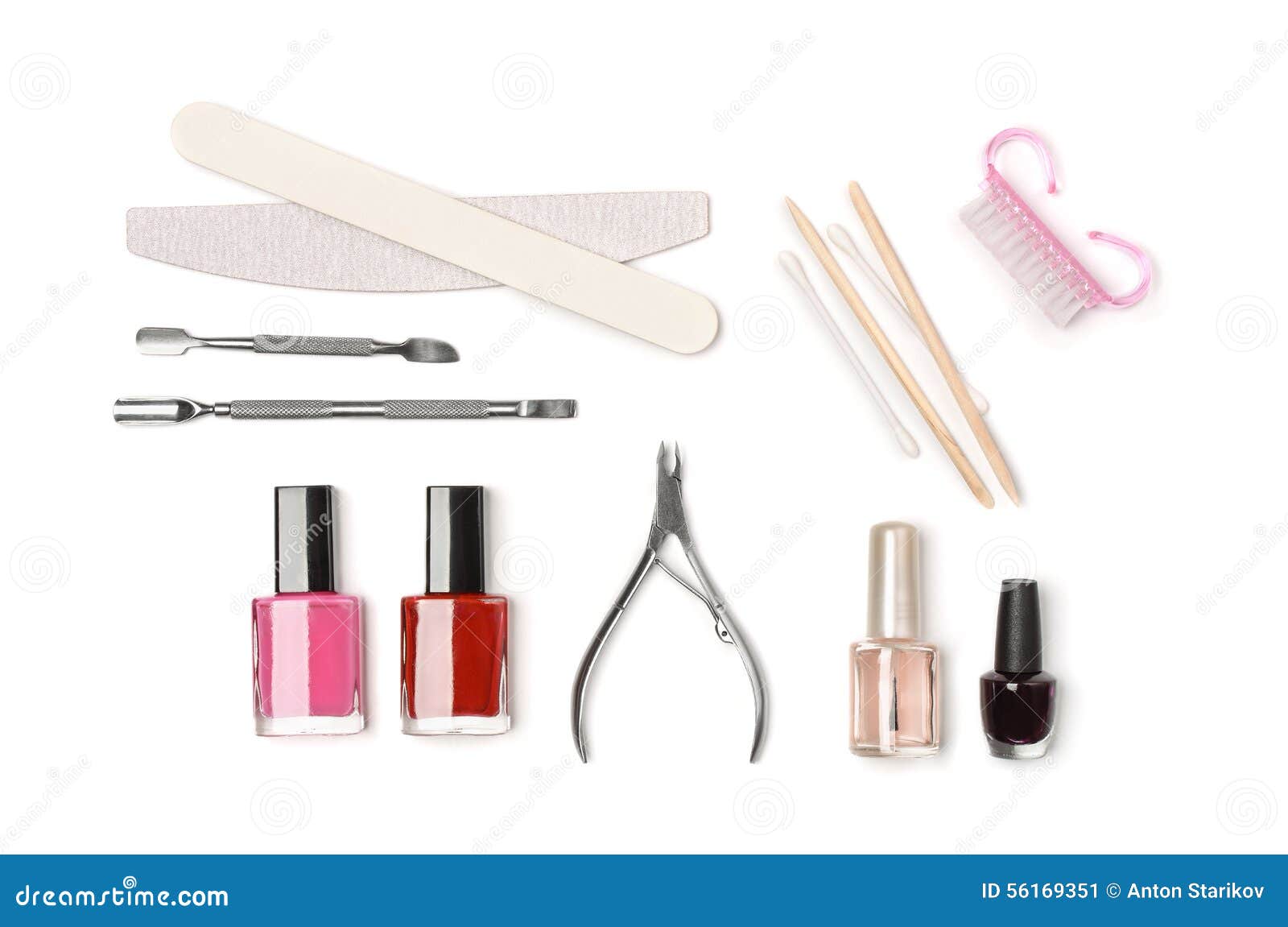 Set Of Manicure Equipment - Nail Files, Swatch Palettes, Tools Royalty ...
