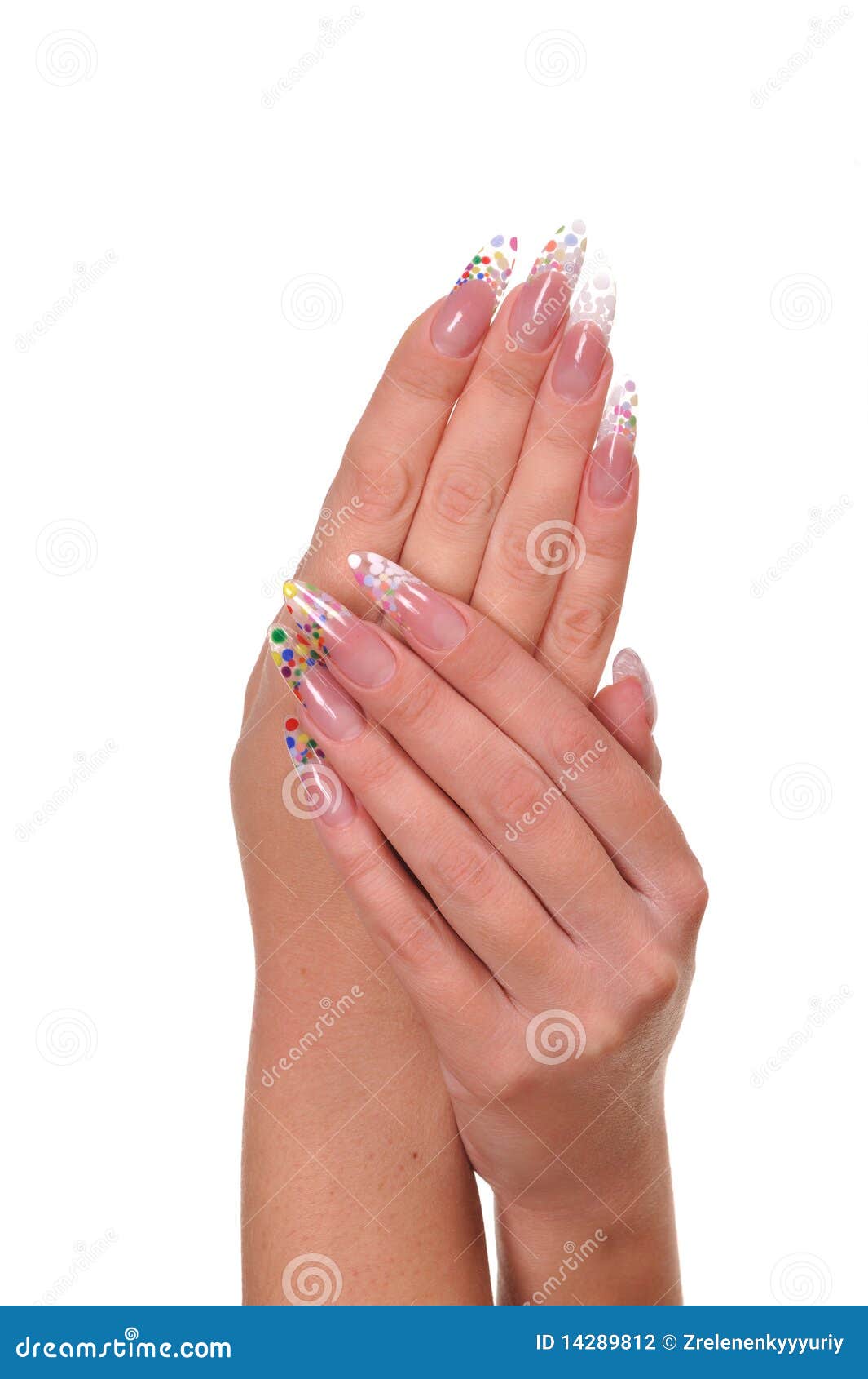 Manicure on female hands stock photo. Image of manicure - 14289812