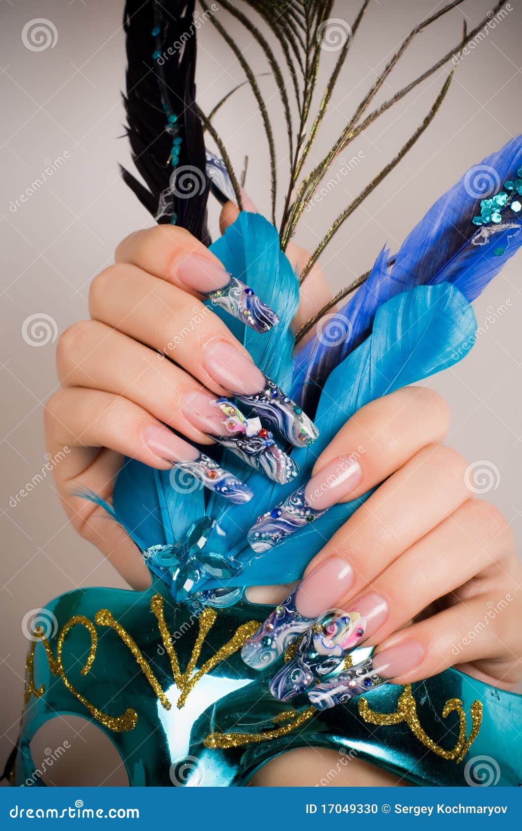 Manicure of Fingers of Hands Stock Photo - Image of flower, nails: 17049330